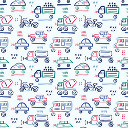 Black cars seamless pattern Royalty Free Vector Image