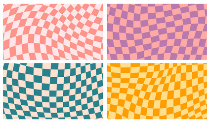 Groovy retro pattern background in psychedelic Vector Image