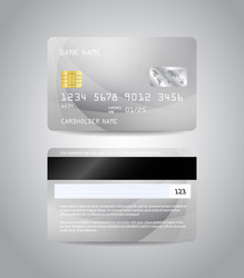 Credit card front and back side Royalty Free Vector Image