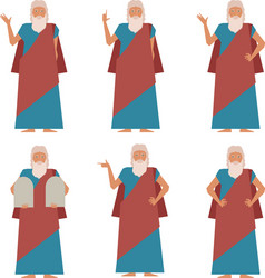 Set of moses icons Royalty Free Vector Image - VectorStock