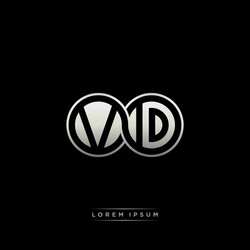 Vd logo letter monogram slash with modern logo Vector Image