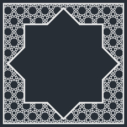 Frame in arabic style traditional islamic design Vector Image