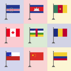 Countries flag design template Royalty Free Vector Image