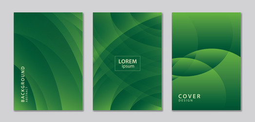 Covers design template- green wave background Vector Image