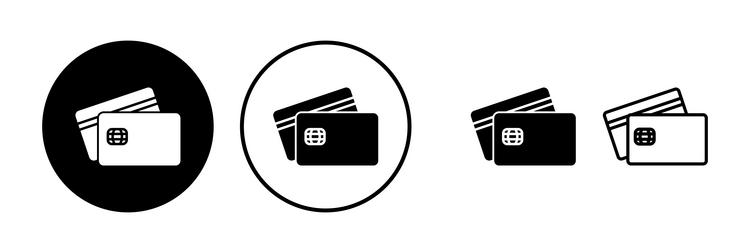 Credit card icon payment icon debit payment icon Vector Image
