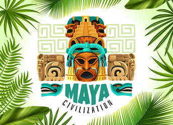 Maya civilization horizontal banners Royalty Free Vector