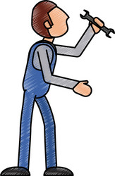 Mechanic worker cartoon Royalty Free Vector Image