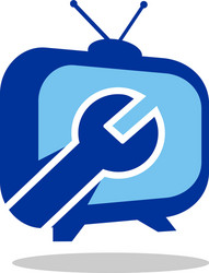 Eye tv channel logo design template cartoon Vector Image