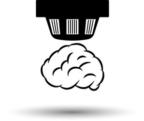 Ceiling smoke detector icon cartoon alarm Vector Image