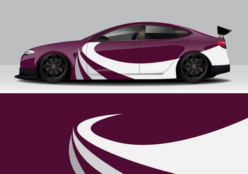 Modern sporty abstract car wrap auto sticker Vector Image