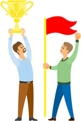 Business winner man win competition manager Vector Image