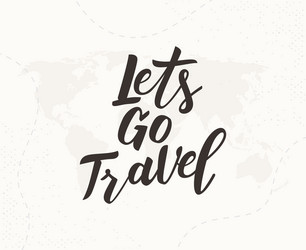 Bon voyage hand lettering calligraphy travel Vector Image