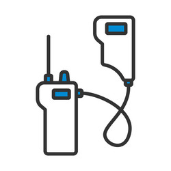 Police radio icon Royalty Free Vector Image - VectorStock