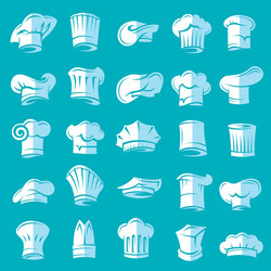 Set of chef hats Royalty Free Vector Image - VectorStock