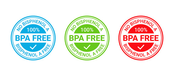 Bpa free stamp eco packaging stickers Royalty Free Vector