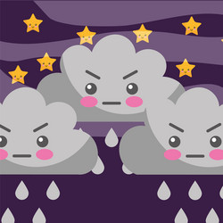 Angry Weather Clouds Characters Cartoon Vector Images (over 160)