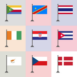 Countries flag design template Royalty Free Vector Image