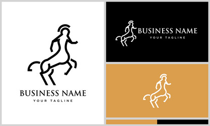 Silhouette centaur run logo template Royalty Free Vector