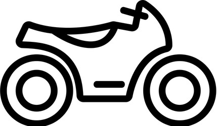 One line drawing motorcycle abstract motor matic Vector Image