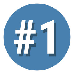 Number one red label Royalty Free Vector Image