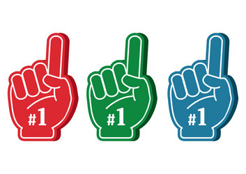 Number one and best bright colorful foam Vector Image