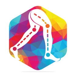 Prosthetic leg logo template design Royalty Free Vector