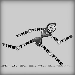 Running away time Royalty Free Vector Image - VectorStock