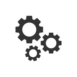Gear icon flat design best Royalty Free Vector Image