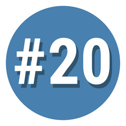 Graffiti number 20 twenty sprayed in black Vector Image