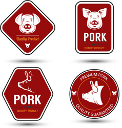 Pork label Royalty Free Vector Image - VectorStock