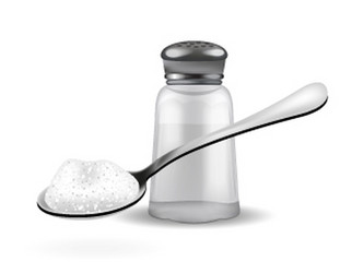 Spoon with sugar salt icon teaspoon side view Vector Image
