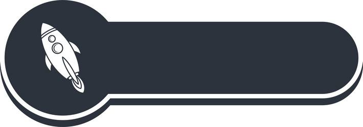 Rocket banner template Royalty Free Vector Image