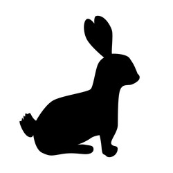 Rabbit Stencil Silhouette Vector Images (over 240)