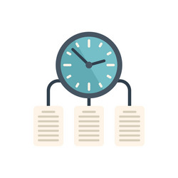 Woman time task icon outline work clock Royalty Free Vector