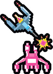 Pixel Monsters Virus Vector Images (over 110)