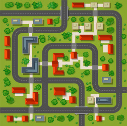 City top view town map seamless pattern Royalty Free Vector