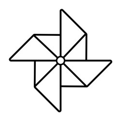 Blue pinwheel symbol Royalty Free Vector Image