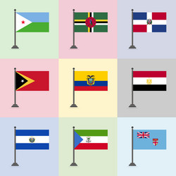 Countries flag design template Royalty Free Vector Image