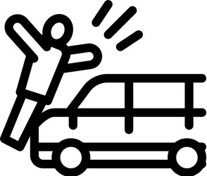 Pedestrian hit car isometric icon Royalty Free Vector Image