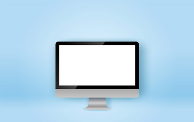 Monitor border icon flat pc desktop Royalty Free Vector
