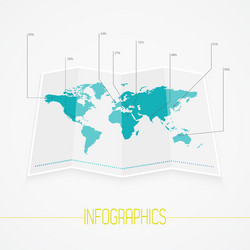 World map infographics Royalty Free Vector Image