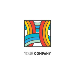 Modern abstract logo design geometric art Vector Image