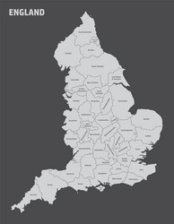 Hand Drawn Map Counties of England Vector Images (15)