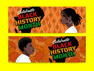 Hand drawn flat black history month instagram Vector Image