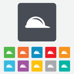 Hard hat sign icon construction helmet symbol Vector Image