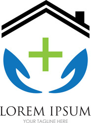 Home care logo design icon symbol Royalty Free Vector Image