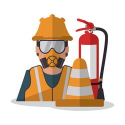 Isolated industrial safety design Royalty Free Vector Image