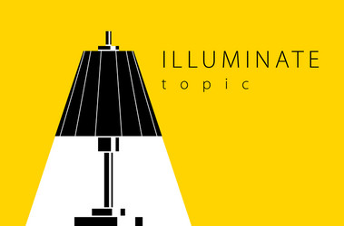 Lamp illumination advertising poster with copy Vector Image