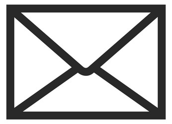 Mail icon thin line envelope postal symbol Vector Image