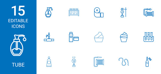 Tube icons Royalty Free Vector Image - VectorStock